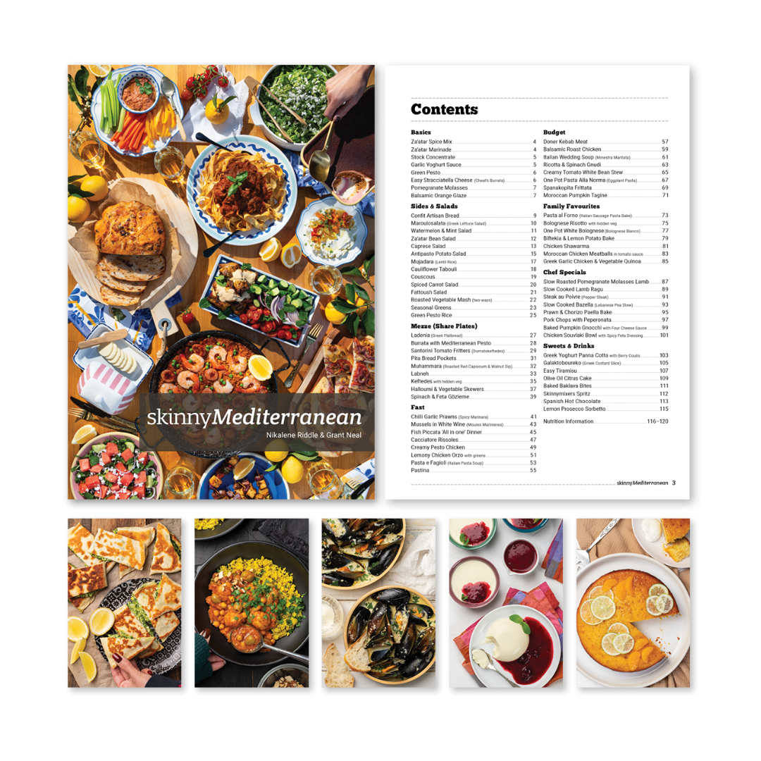 SkinnyMediterranean Cookbook – Skinnymixers Shop